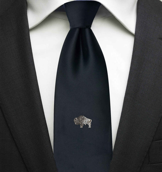 Bison Bison And Buffalo Tie Tack Sterling Silver | Esquivel and Fees ...