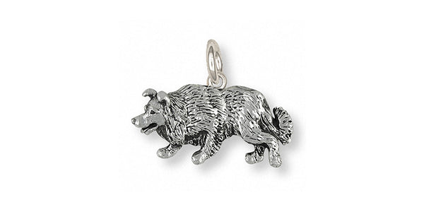 Border Collie Dog Charm Sterling Silver | Esquivel and Fees | Handmade ...