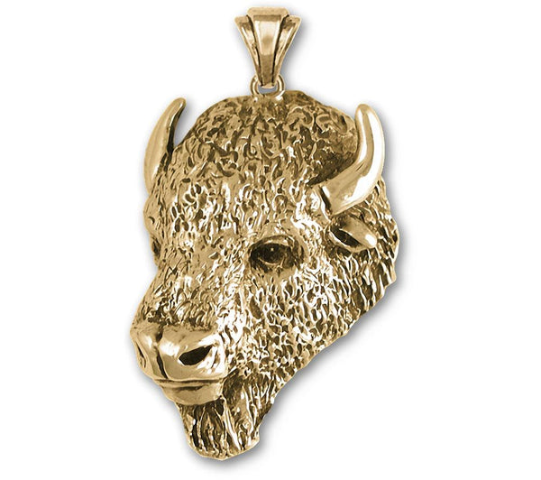Buffalo Bison Pendant 14k Gold | Esquivel and Fees | Handmade Charm and ...