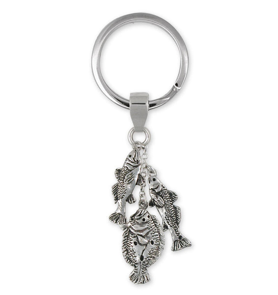 Grand Slam Fish Full Stringer Key Ring Sterling Silver | Esquivel and ...