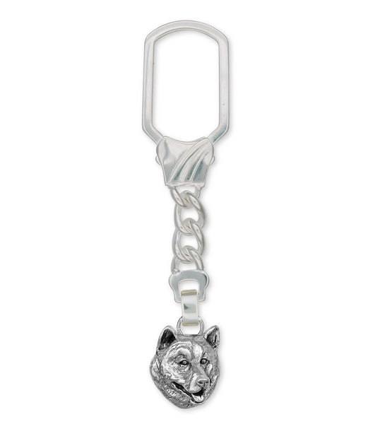 Alaskan Malamute Dog Key Ring Sterling Silver | Esquivel and Fees ...