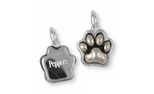 Dog Paw Dog Charm Sterling Silver | Esquivel and Fees | Handmade Charm ...