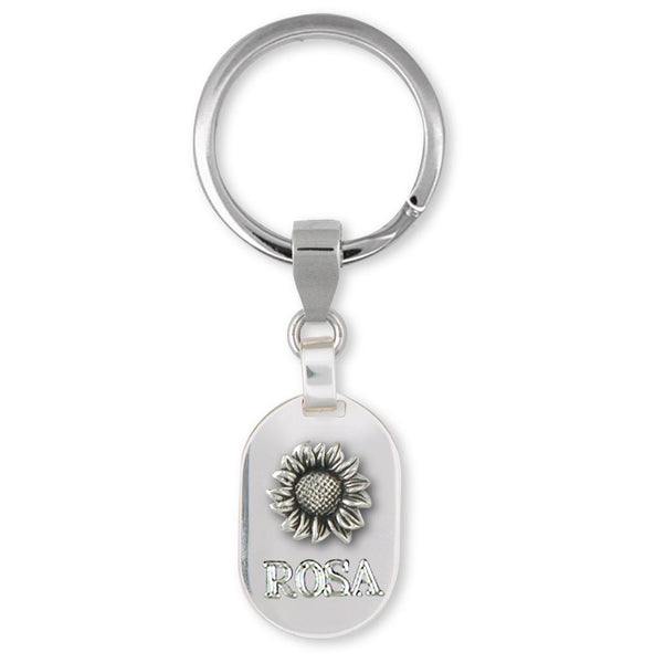 Sunflower Flower Key Ring Sterling Silver | Esquivel and Fees ...